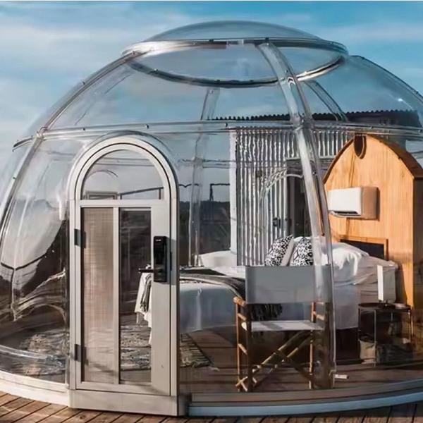 Quality Transparent Camping Hotel Prefabricated Dome for Outdoor Bubble House Yurt With for sale