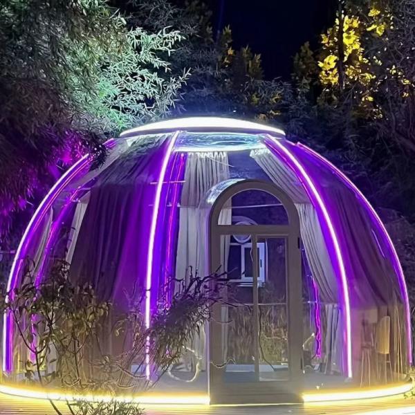 Quality PC Standing Garden Room Four Season Glass Bubble Houses for Hotel Business Trips for sale