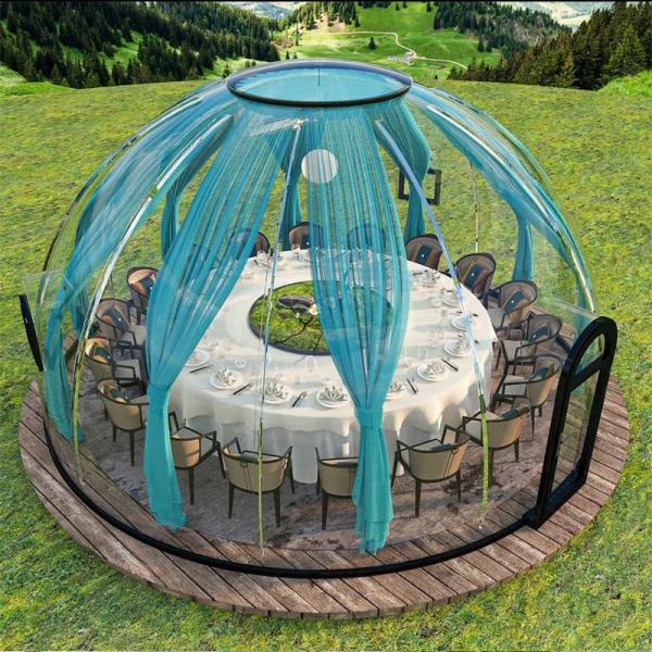 Quality 18-20 Person Transparent Wind Resistant Dome Prefab House for Hotel and PC for sale