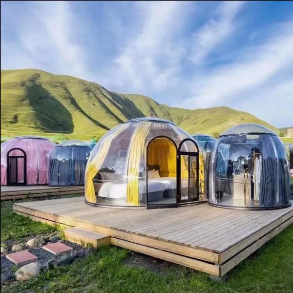 Quality Portable Outdoor Camping Bubble Dome with Transparent PC Material and Starry Sky for sale