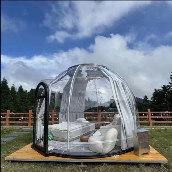Quality Portable Outdoor Camping Bubble Dome with Transparent PC Material and Starry Sky for sale
