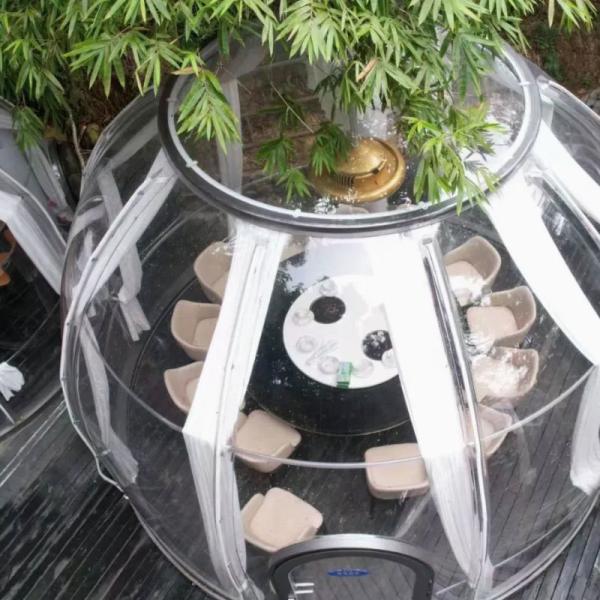 Quality Solid Sheet Homes Prefab Outdoor Bubble Tent Restaurant Night Scene Transparent for sale
