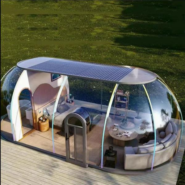 Quality 3 - 4 Persons Polycarbonate Dining Bubble Tent Star View Bubble Dome Tent for sale