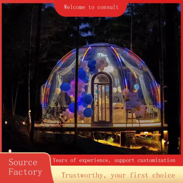 Quality Contemporary Design Style Outdoor Hotel Camping Site Scenic Glass Room Spherical for sale