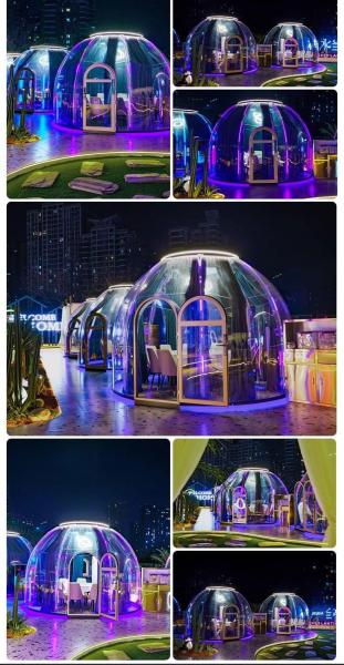 Quality Contemporary Design Style Outdoor Hotel Camping Site Scenic Glass Room Spherical for sale