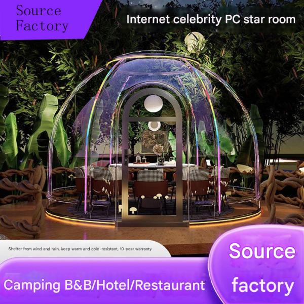 Quality Outdoor Rectangular Sun Glass Room Full Transparent Bubble Room Spherical Tent for sale
