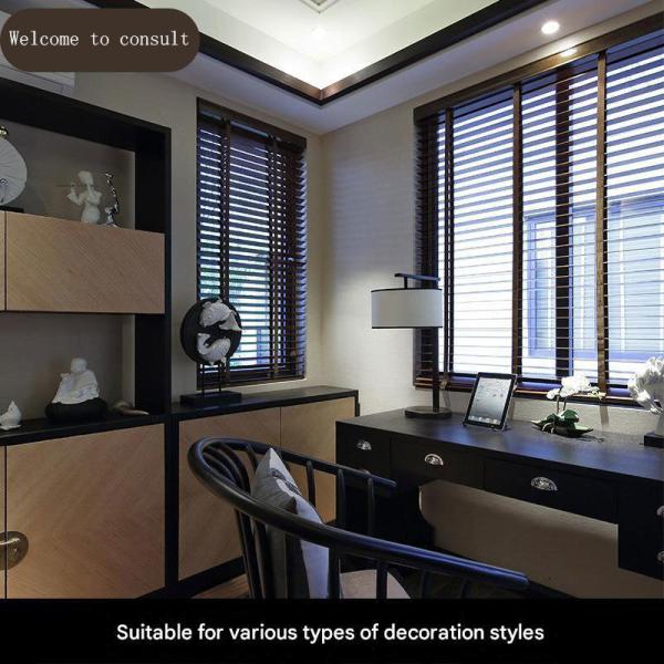 Quality Contemporary Design Shutters for Office Living Room Study Electric Lift Black for sale