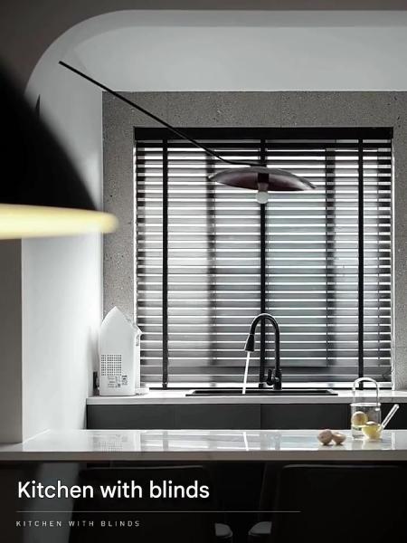 Quality Contemporary Design Shutters for Office Living Room Study Electric Lift Black for sale