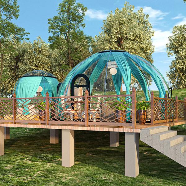 Quality Park rest tent transparent waterproof night stargazing PC material bubble room for sale