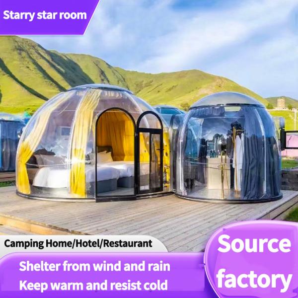 Quality Camping Home One room one bathroom transparent star empty room Windproof rain for sale
