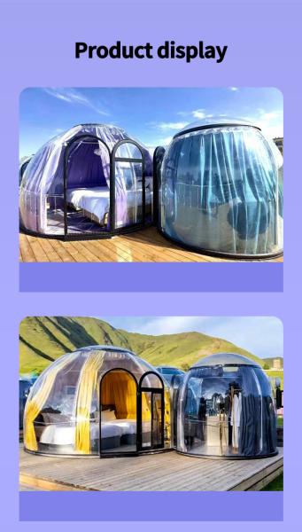 Quality Camping Home One room one bathroom transparent star empty room Windproof rain for sale