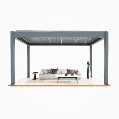 Cina Pavilion Flip Louver elettrico in lega di alluminio L'ombra esterna è resistente ed elegante Adatta per l'uso in giardino in vendita