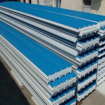Cina Villa Piastra in acciaio colorato resistente all'acqua Piastra in lana di roccia Piastra isolante termico Piastra sandwich per edifici ecologici in vendita