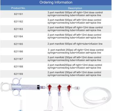 China Disposable Interventional Accessories 2-port 3-port Medical Manifolds with CE/ISO certificates for sale