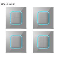 China Electrical 25A&45A Power Wall Switch With LED Light Luxury Multi Functional Point Reset Button Glass Wall Switch Socket for sale
