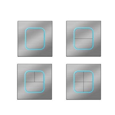 China New Arrival Stainless Steel Panel Switches Multi UK EU US Standard Wall Light Switch Sockets Embedded Hidden Type 86 146 for sale