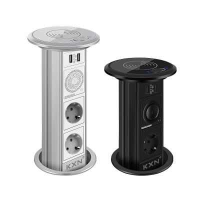 China 1 Outlets Automatic Pop Up Socket Residential 1m Cable Retractable Power Outlet Kitchen for sale