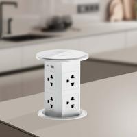 China Kitchen Retractable  Tabletop Sockets UK EU FR Electrical Extension Outlet for sale