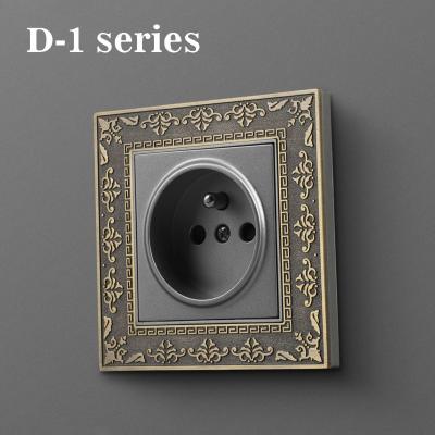 China Child Protection  White Plug Sockets Black Gold Copper  Remote Control Sockets for sale