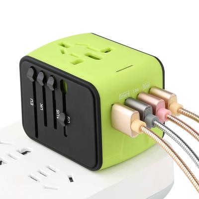 China Hot Sale Universal Smart Travel Adaptor USB Charger Electrical Plug New Generation Portable & Convenient Plugs & Sockets for sale