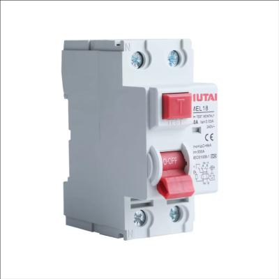 China Factory 2P 2 Pole 2 Phase Residual Current Circuit Breaker 16A to 100A AC RCCB Miniature Circuit Breakers for sale