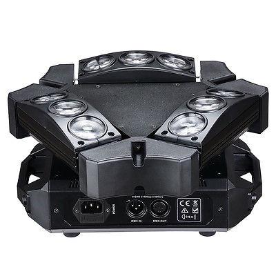 China Aura machine 9*10W  4in1 rgbw led rotating triangle spider moving head dj bar stage equipment for sale