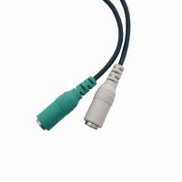 China Black 3.5mm RCA Audio Video Cable Customizable Length With PVC Jacket for sale