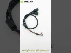 Custom Cable Harness Assembly Rj45f 3.81 Pitch 2 Pin Terminal Block For Outdoor Cameras 017
