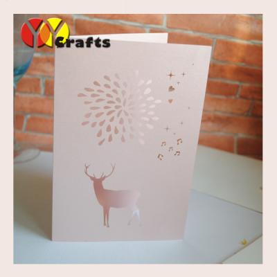 Cina carte animali dell'invito di nozze di tema della stampa dei cervi della carta dell'invito di nozze per i cartolai di nozze per il giorno di Chirstmas in vendita