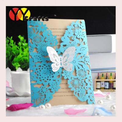 Китай лазер карточек invitaiton бабочки отрезал красивейшую handmade карточку приглашения для wedding продается