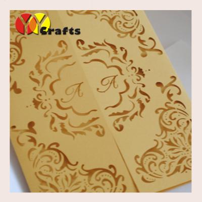 Cina Il laser del fiore ha tagliato la cavità porpora elegante 12.8x19 cm di modo dei biglietti di auguri per il compleanno in vendita