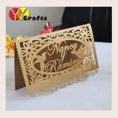 Cina Mescoli liberamente la carta d'invito di nozze eleganti di colori, logo degli uccelli di amore delle carte di congratulazioni in vendita