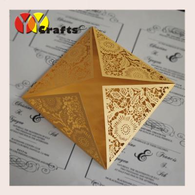 Cina il laser della carta dell'invito di nozze ha tagliato il pizzo fatto a mano di lusso di vendita dei fornitori di buona qualità calda di prezzo all'ingrosso in vendita