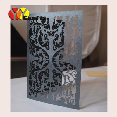 Китай Приглашения цветов арабского типа украшения венчания Moq 100pcs различные чешут бумага с тесемкой продается