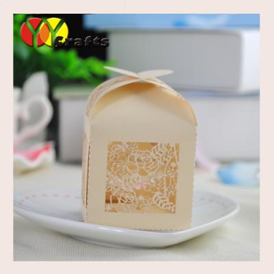 China Wedding Gift Boxes New latest design laser cut birdcage wedding cake boxes with free ribbon for sale