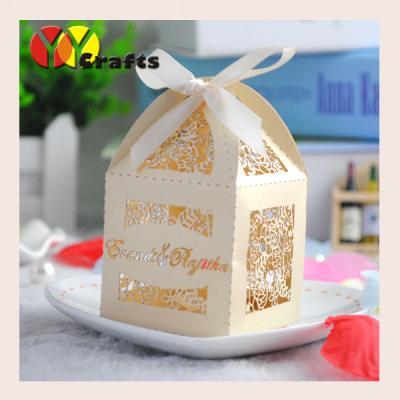 China Free ribbon 5*5cm cheap price paper wedding decorative gift cake box design from china for sale