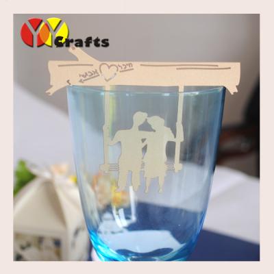 China Bride And Groom Place Card Holder Wedding Favor Customize Handmade for sale