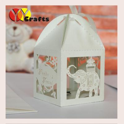 China Event party supplies laser cut elephant wedding cake paper box for wedding gift boxes for sale