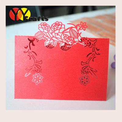 China Red Rose wedding table place cards romantic  , Table Name Cards Wedding for sale