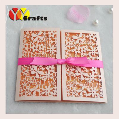 China wedding invitation card bows and ribbons for invitation card decoration Manufacture making wedding decoration ribbon bow for sale