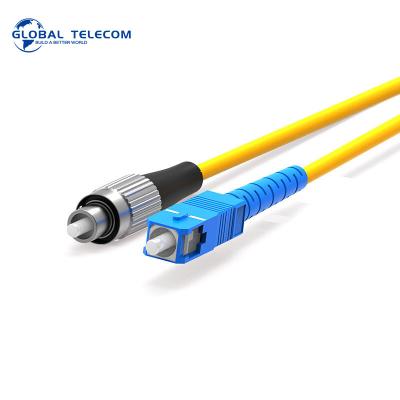 China UPC FC à virola cerâmica do único modo de cabo de remendo da fibra do SC à venda