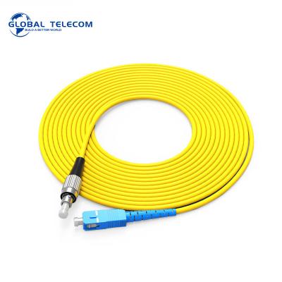 China UPC FC à virola cerâmica do único modo de cabo de remendo da fibra do SC à venda