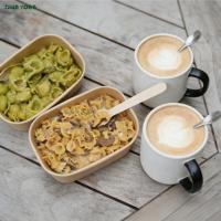 China 6 in 1 Disposable Wooden Cutlery Set Chemical Free Birchwood Custom Printing for sale