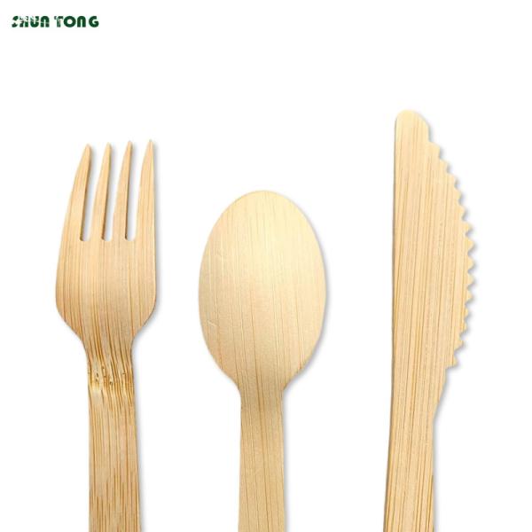 Quality 170mm Catering Biodegradable Disposable Bamboo Tableware Cutlery Smooth Bulk for sale