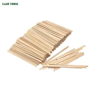 China 110mm White Birch Biodegradable Wood Coffee Stirrer Bulk Packing for sale