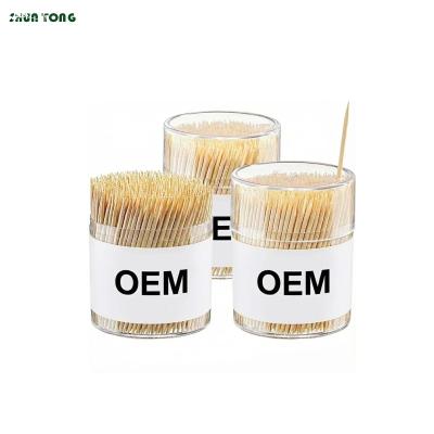 China 65mm Double Pointed Bamboo Disposable Toothpicks Bulk for sale