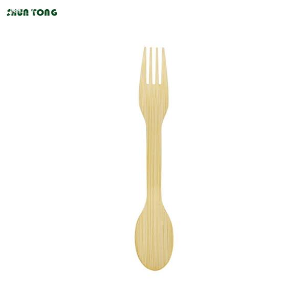 Quality Smooth Dual Ended Bamboo Spork Bulk Flatware 170mm ODM for sale
