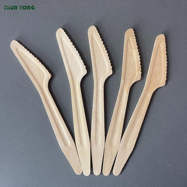 Quality 185mm Bulk Disposable Wooden Knife Spoons For Horeca & Events OEM for sale