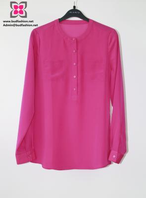 China Wholesale Custom Women Woven Rayon Long Sleeve Blouse for sale