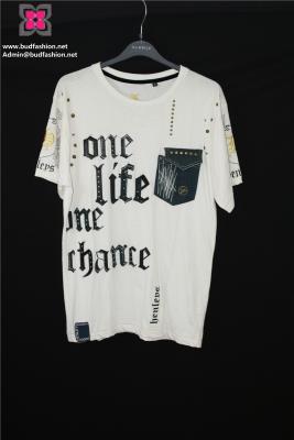 China Wholesale Custom Men Cotton Jersey Short Sleeve Print Applique Embroider Fashion T-shirt for sale